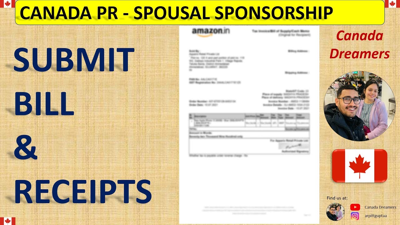 Bills and Receipts | Canada PR Spousal Sponsorship - YouTube