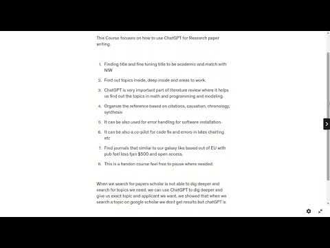 Intro to Course ChatGPT for Research Profile Building EB2 NIW updated - YouTube