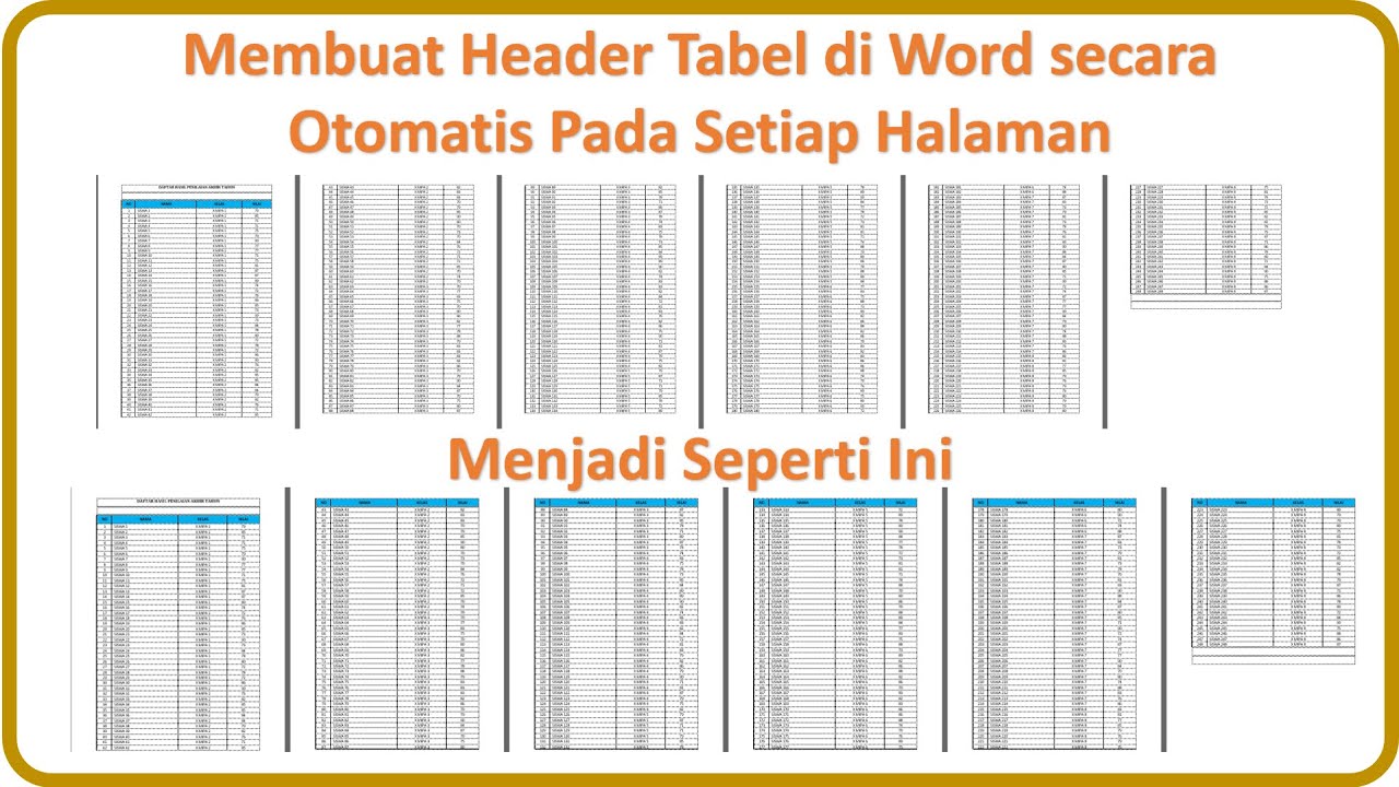 Cara Mudah Membuat Header Tabel Tiap Halaman di Word Secara Otomatis ...