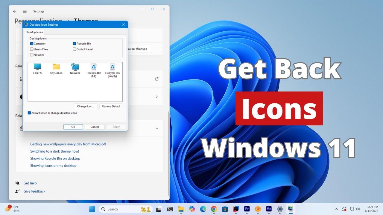 How to Get Back Icons on Desktop Windows 11 - YouTube
