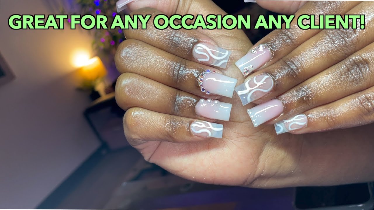 SHORT GRADUATION NAILS| EASY NAIL DESIGNS FOR BEGINNERS! - YouTube