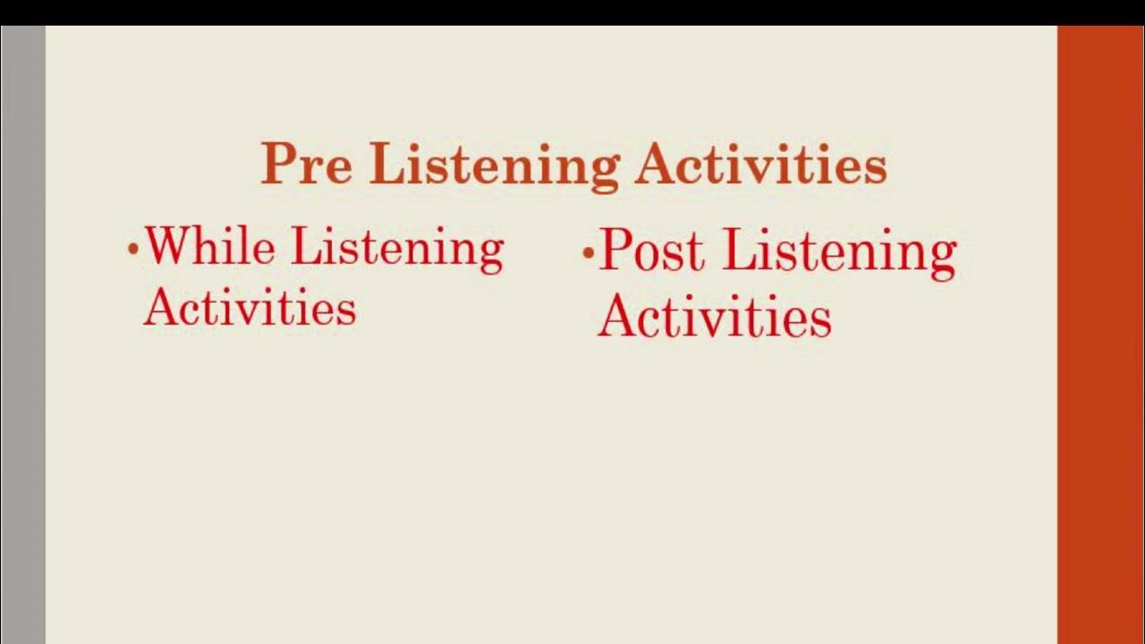 Lesson plan for listening Skills, Teaching Listening Skills - YouTube