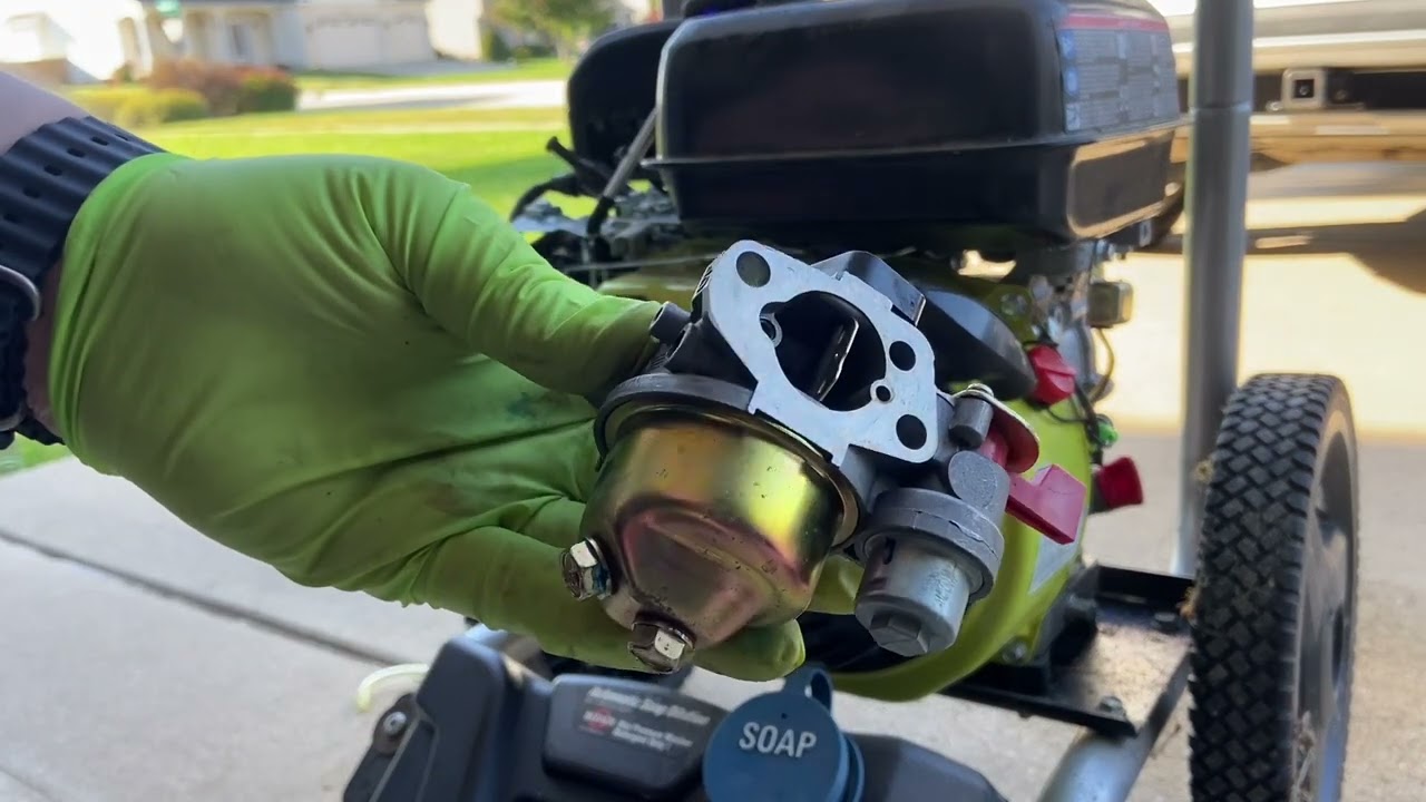 Ryobi Idle Down 3100 PSI Pressure Washer Repair Carb Clogged And Ryobi Idle Down 3100 PSI Pressure Washer Repair Carb Clogged And