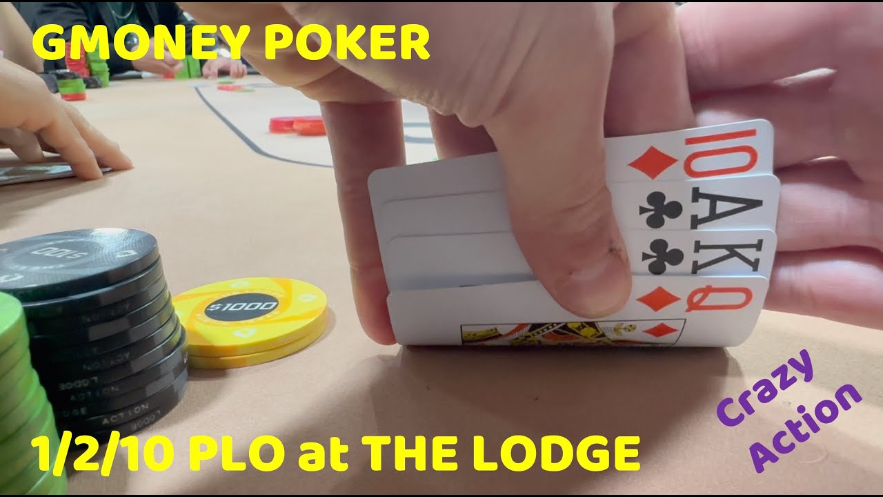 Flopping MONSTERS & ALL IN in CRAZY Action PLO Poker Game at The Lodge ...