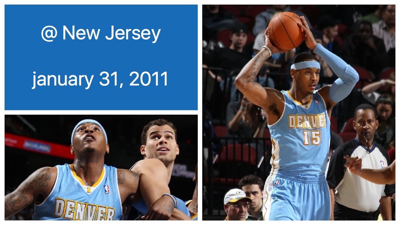 Carmelo Anthony 37 pts @ New Jersey Nets Highlights (january 31, 2011 ...