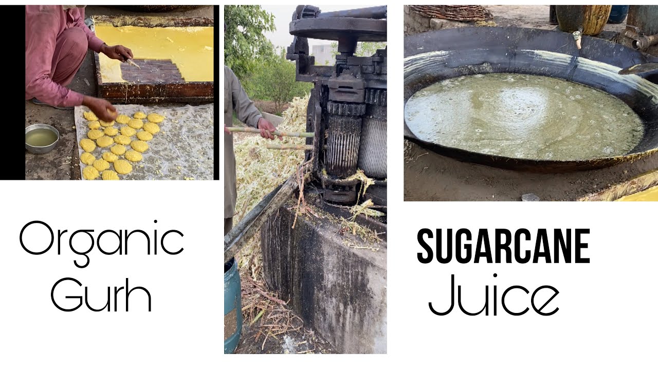 Sugarcane juice and gurr making, village life, travel vlog#shorts - YouTube