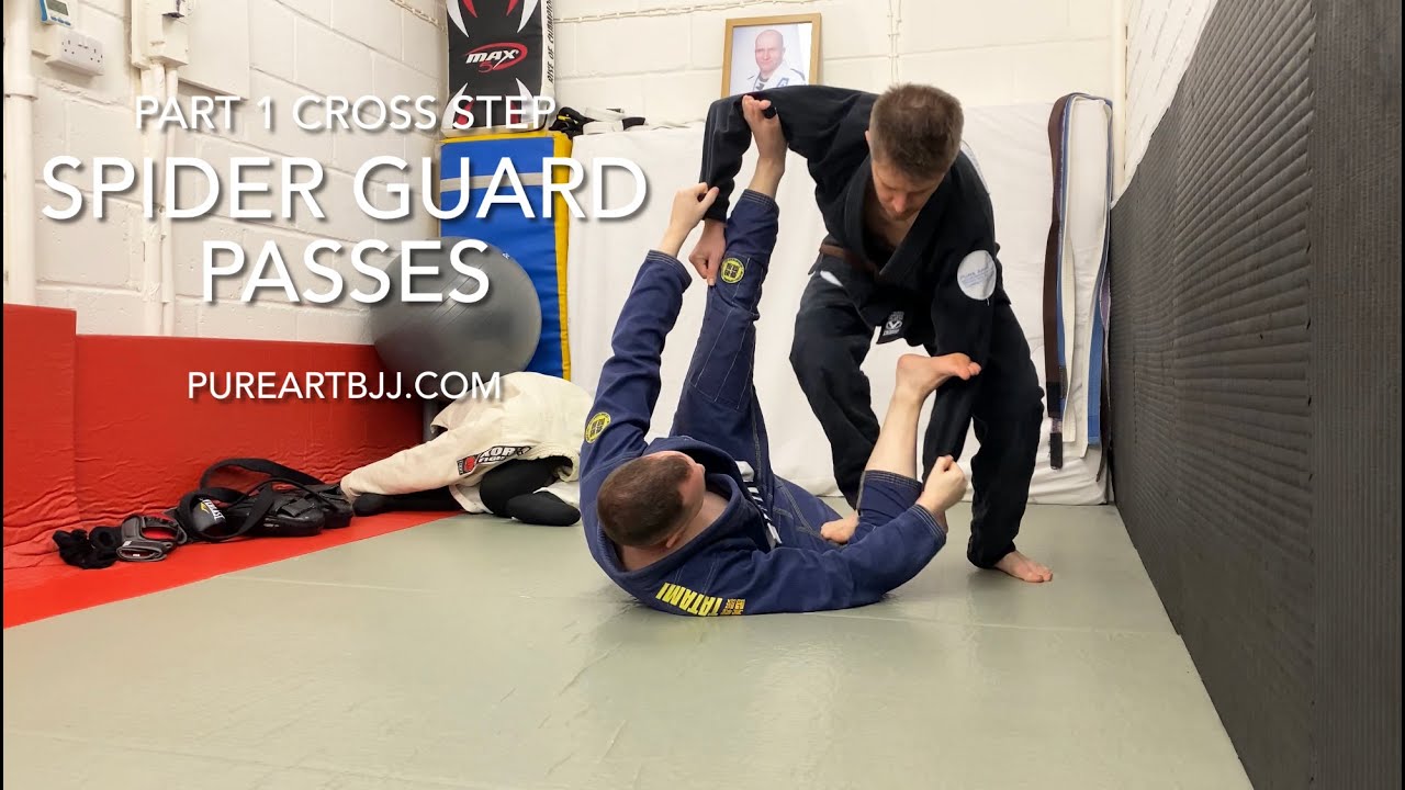 Spider Guard Passes For BJJ - Pt 1 Cross Step System - YouTube