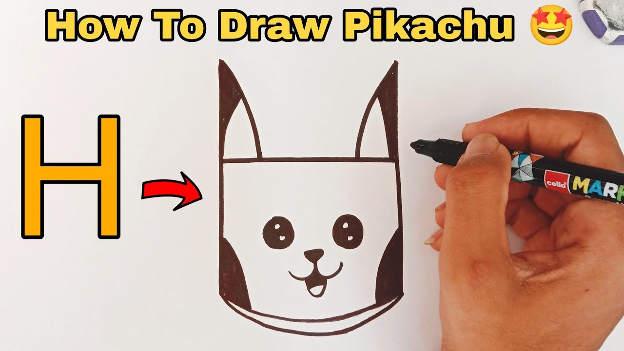 Pikachu Drawings From H | How To Draw Easy Pikachu For Beginners | Easy ...