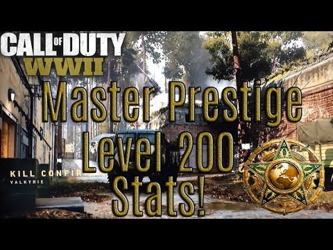 COD WWII: Master Prestige Level 200 Stats! - YouTube