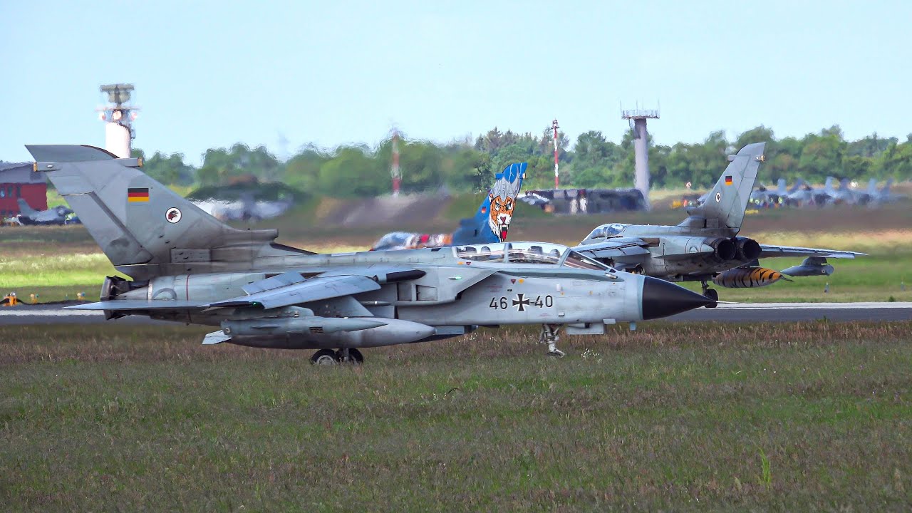[4K] NATO Tiger Meet 2024 I Tornado I German Air-Force I Takeoff and ...