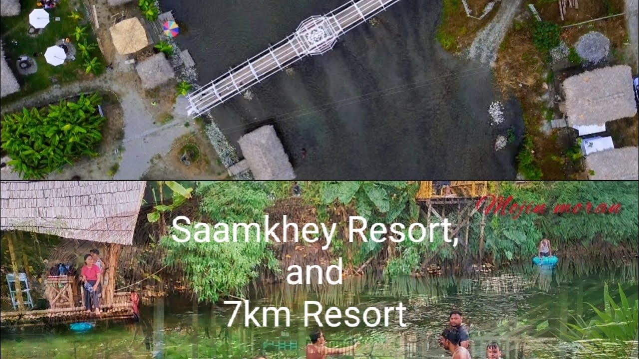 Drone shot, Saamkhey Resort, and 7km Resort - YouTube