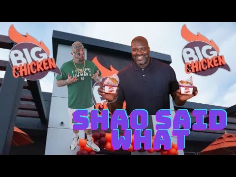SHAQ BIG CHICKEN FOOD REVIEW #foodie #lakers #nba #best - YouTube