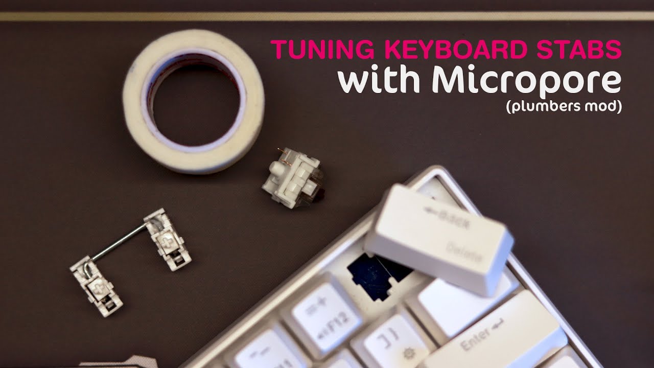 Tuning Keyboard Stabs with Micropore - YouTube
