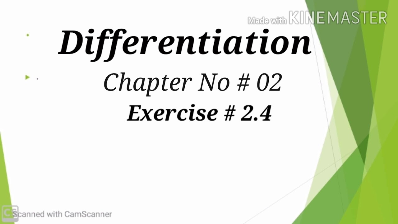 Easy way to solve differentiation/Question no 02 part i(i) - YouTube