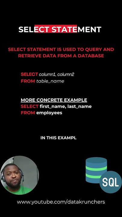 Basic syntax of SQL - The SELECT statement. #SQL #SELECT #dataanalytics #datascience #Tutorial ...