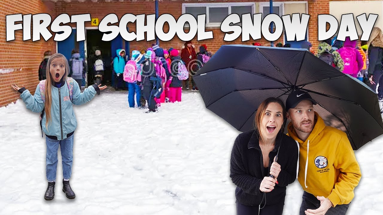 PEYTON'S SNOW STORM at SCHOOL! (SCHOOL CANCELED?!) - YouTube