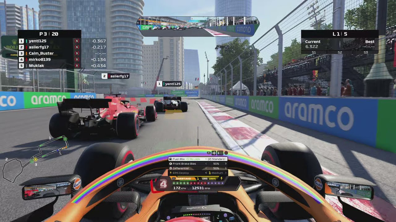 F1® 2020 | Hamilton forgets to brake at Turn 1 in Baku - YouTube