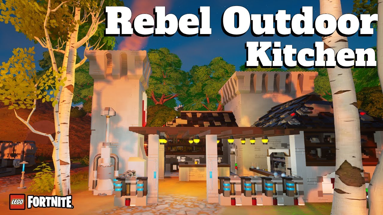 LEGO Fortnite: Rebel Outdoor Kitchen Tutorial - YouTube
