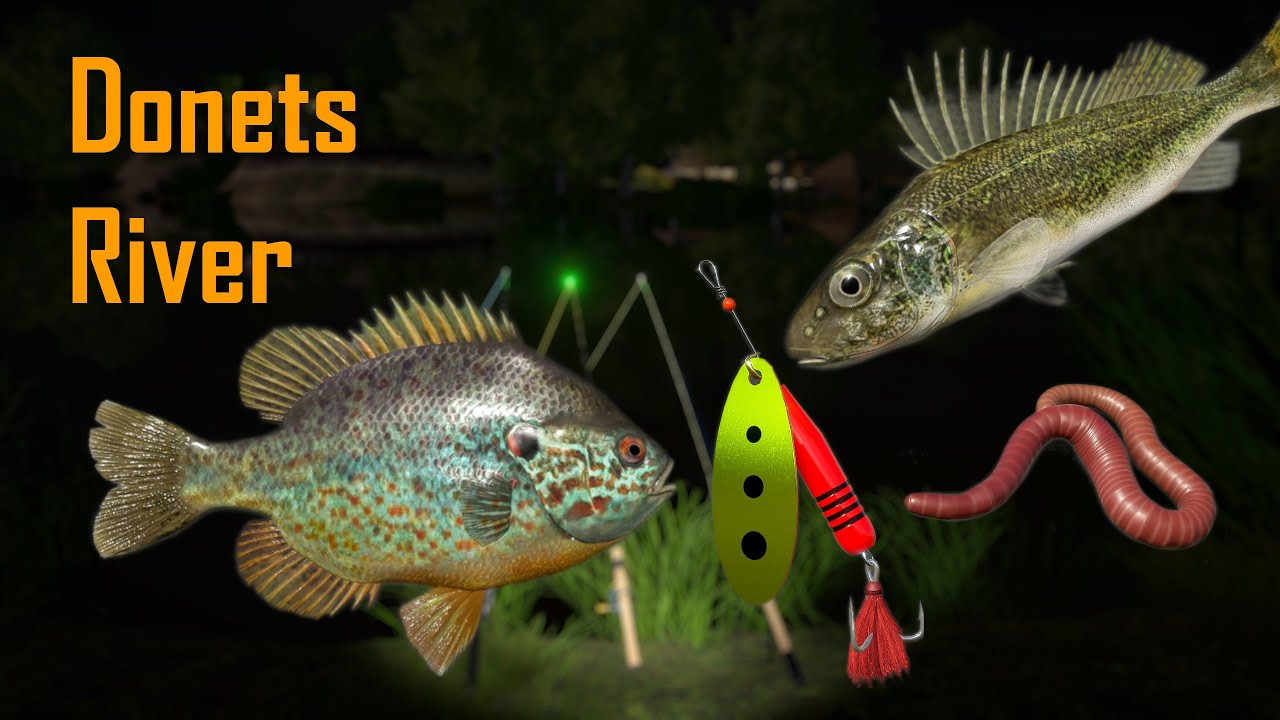 Donets River Spot | pumpkinseed, ruffe, chub | Russian Fishing 4 RF4 #5 ...