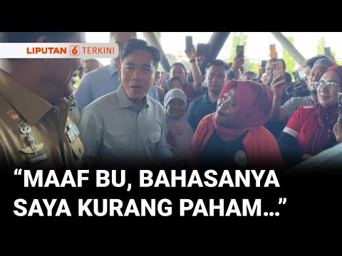 Momen Lucu Wapres Gibran Tidak Paham Bahasa Manado Saat Dialog dengan Pedagang Pasar | Liputan 6
