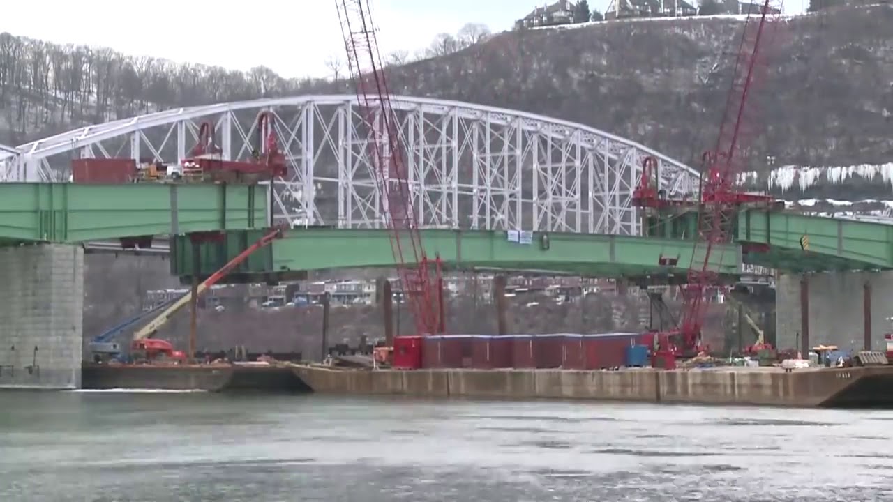 Hulton Bridge Strand Jacking - YouTube