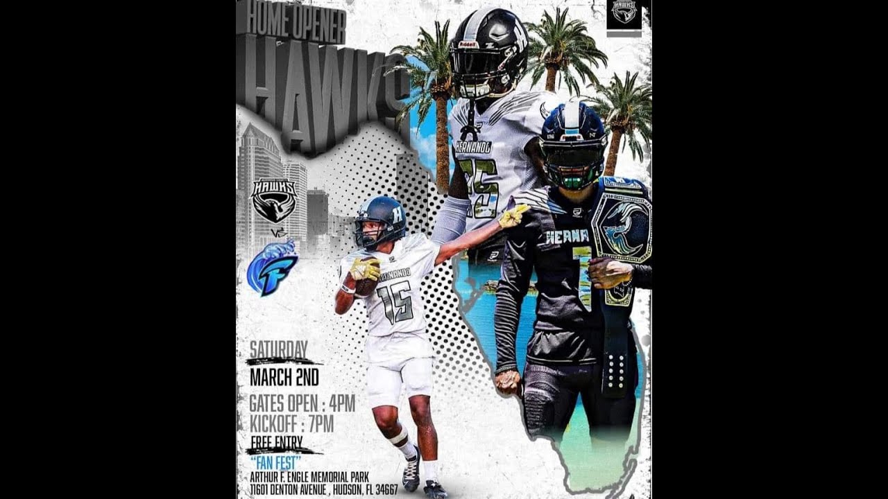 2024-03-02 Florida Wave at Hernando Hawks - EAFL Football Game - YouTube