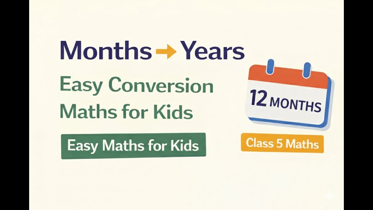 Months to Years Conversion | Time Conversion|How to Convert Months into ...