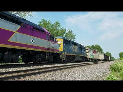 CSXT Q635 w/MBTA MP36PH-3C Commuter Locomotives! - YouTube