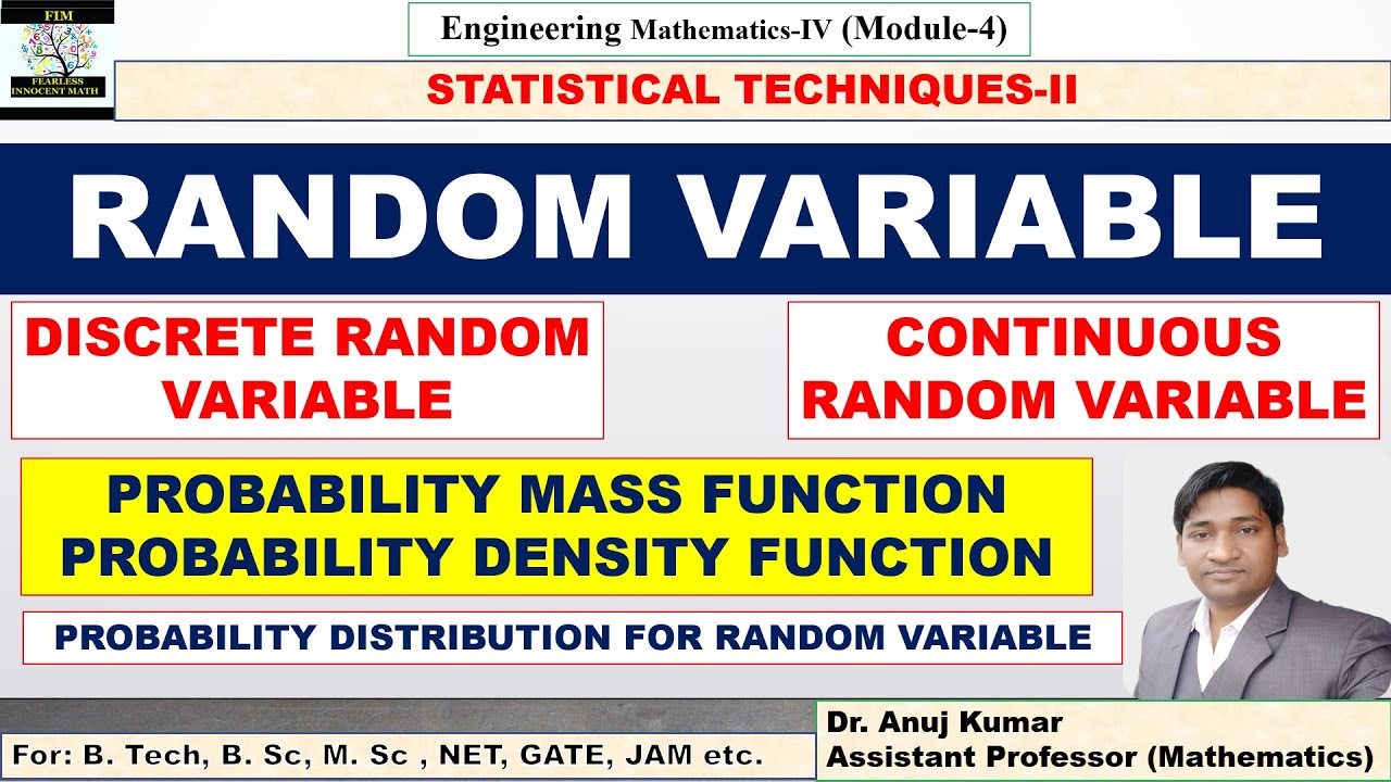 Random Variable Discrete Random Variable Continuous Random Variable Pmf Pdf With 6432