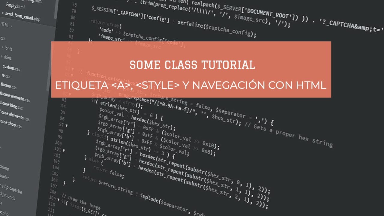 Etiqueta a, style y navegación en HTML - YouTube