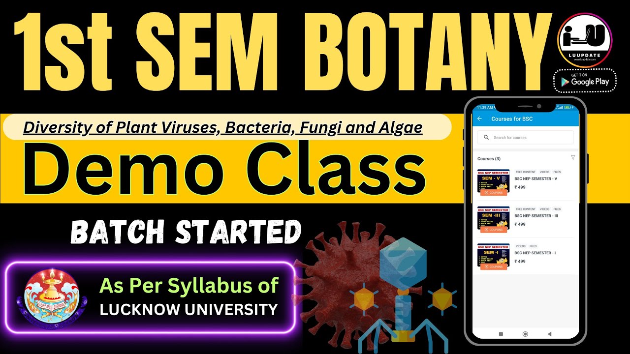Botany sem 1 paper Diversity of Plant Viruses, Bacteria, Fungi and ...