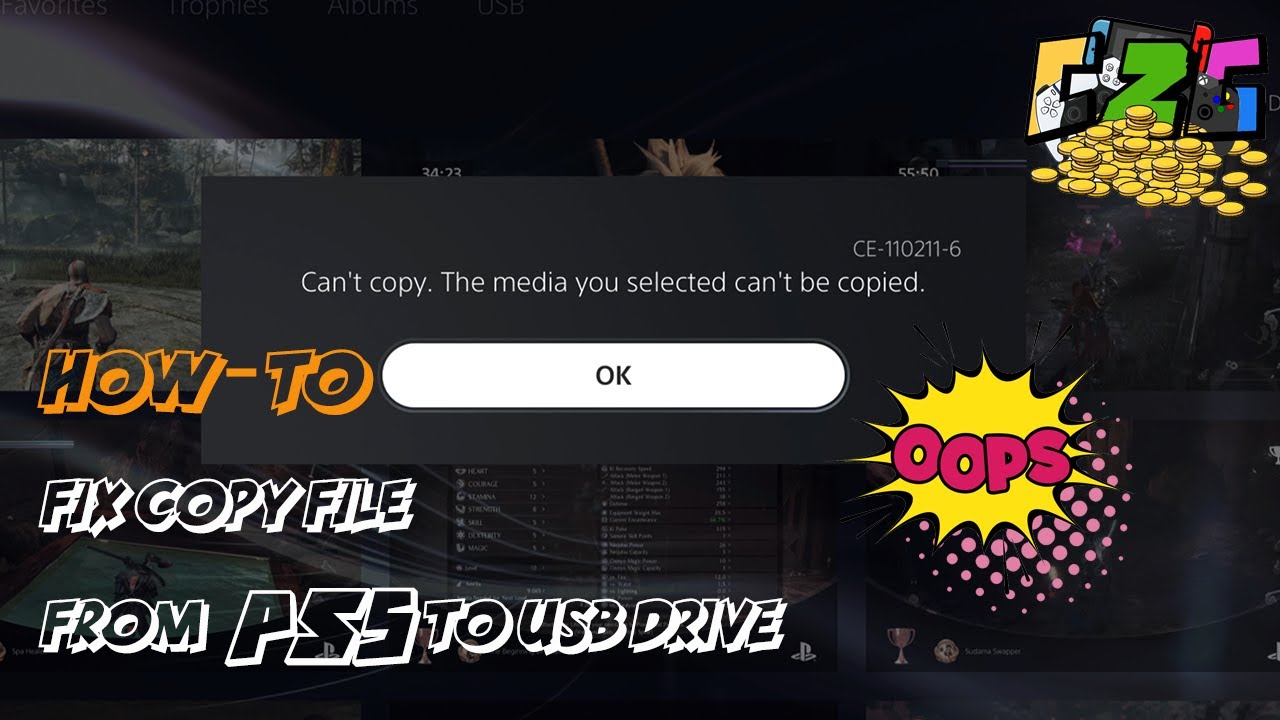 How To Fix Cant Copy File to USB from PS5 (CE-110211-6) | The Media you ...