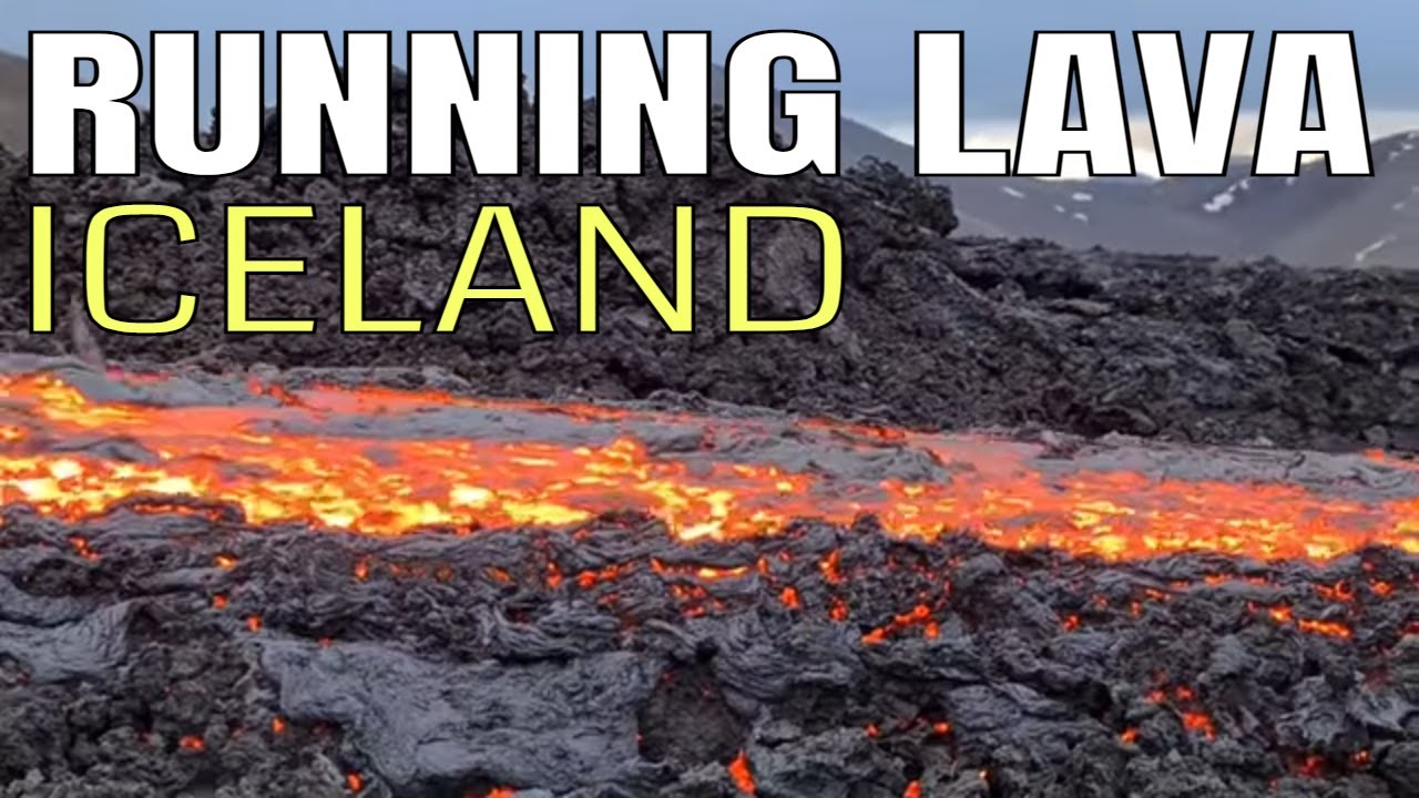 Running Lava, Fagradalsfjall Volcano, Iceland, April 2021 - YouTube