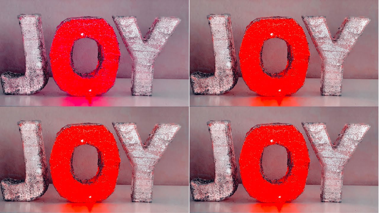 Easy 3D letters foam board | How to make 3D letters | Christmas Decor ...