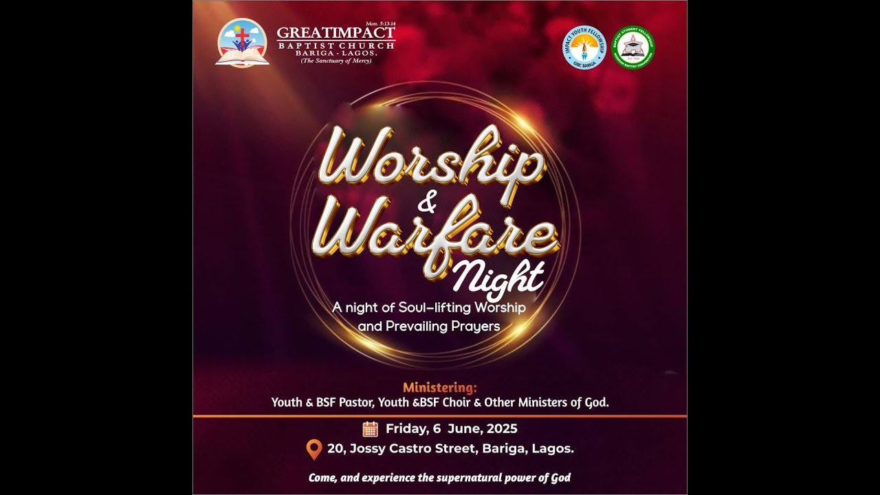 WORSHIP AND WALFARE NIGHT YOUTH/BSF WEEK 2025 - YouTube