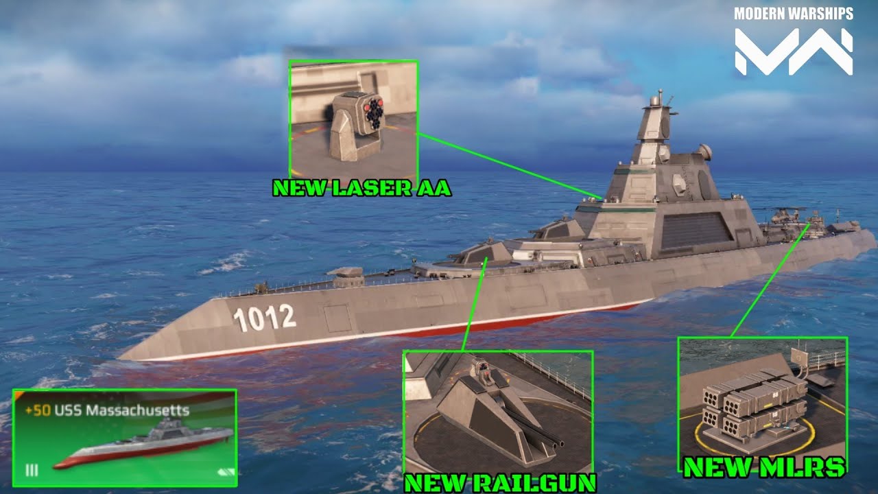 NEW GOLD SHIP! USS Massachusetts (BB-1012) Review and Gameplay | Modern ...