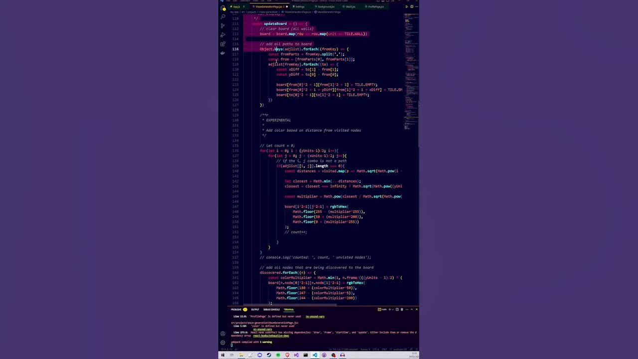 Generate Your Own Maze Using Prims Algorithm! - YouTube