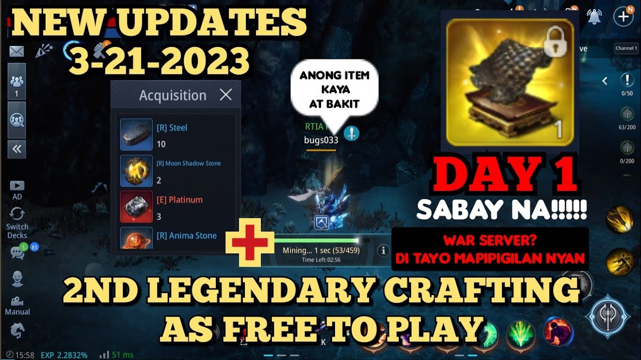 MIR4 - NEW LEGENDARY CRAFTING DAY 1 (WAR) + UPDATE NI MIR4 - YouTube