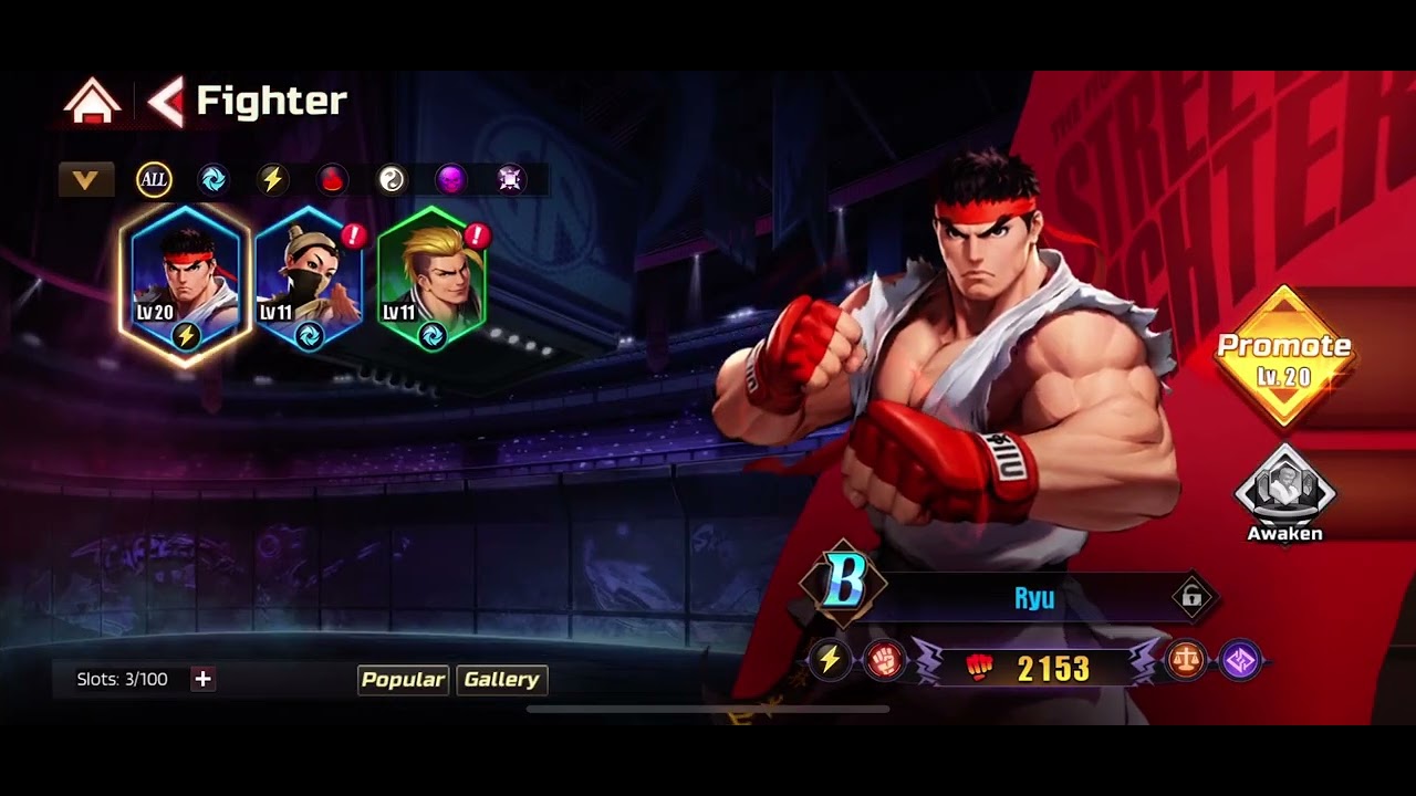 First time playing Street Fighter Duel, mobile game - YouTube