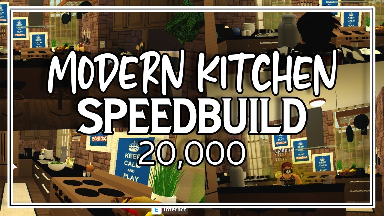 Modern Brown Kitchen SPEEDBUILD (20k) | ROBLOX BLOXBURG - YouTube