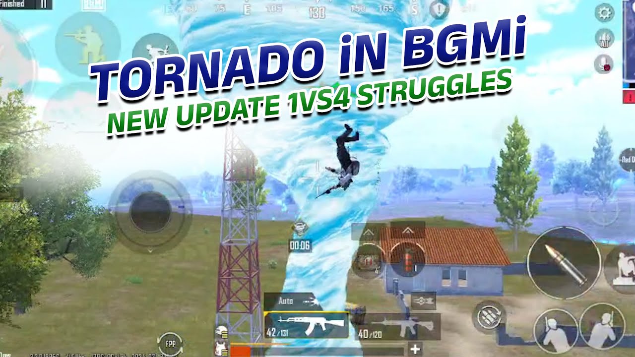 Tornado in BGMI | New update 1vs4 struggles - YouTube