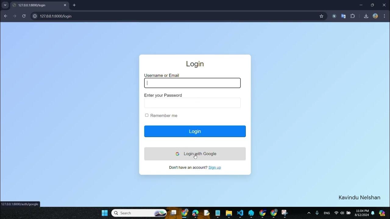 Google Login System Laravel Laragon - YouTube