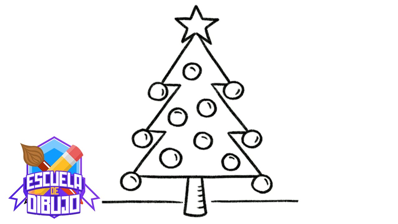 ¿Cómo Dibujar un ÁRBOL DE NAVIDAD? 🎄🤶 Dibujo de un ÁRBOL NAVIDEÑO Paso ...