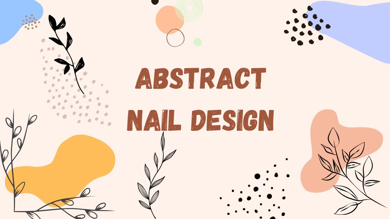 Abstract autumn nail design, gel polish - YouTube