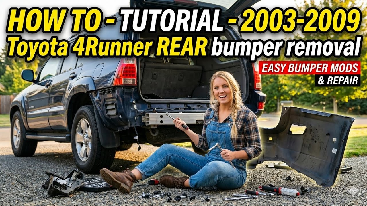 2003-2009 Toyota 4runner Rear Bumper Removal - YouTube