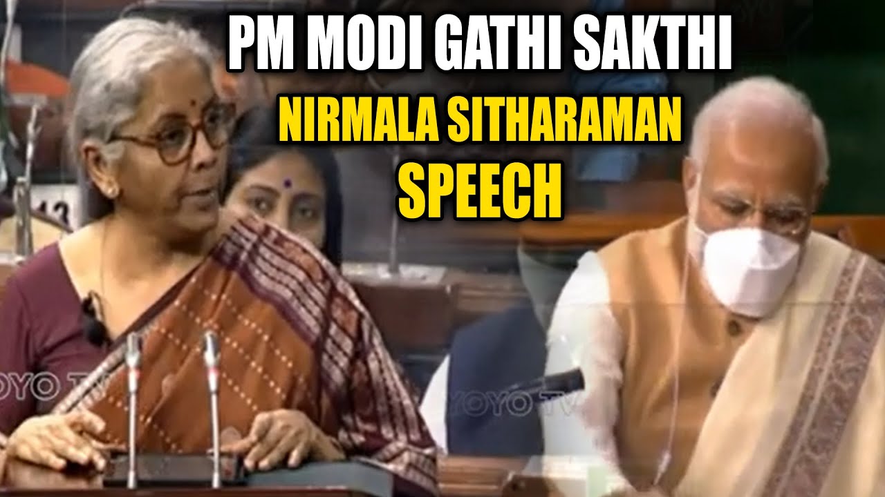 FM Nirmala Sitharaman Speaks About PM Modi Gathi Sakthi Master Plan ...