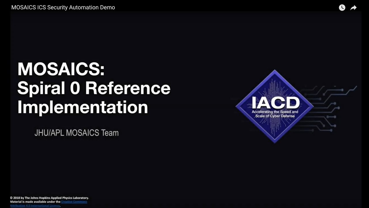 MOSAICS ICS Security Automation Demo - YouTube
