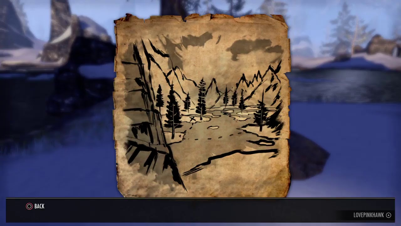 Bleakrock Treasure map II location ESO - YouTube
