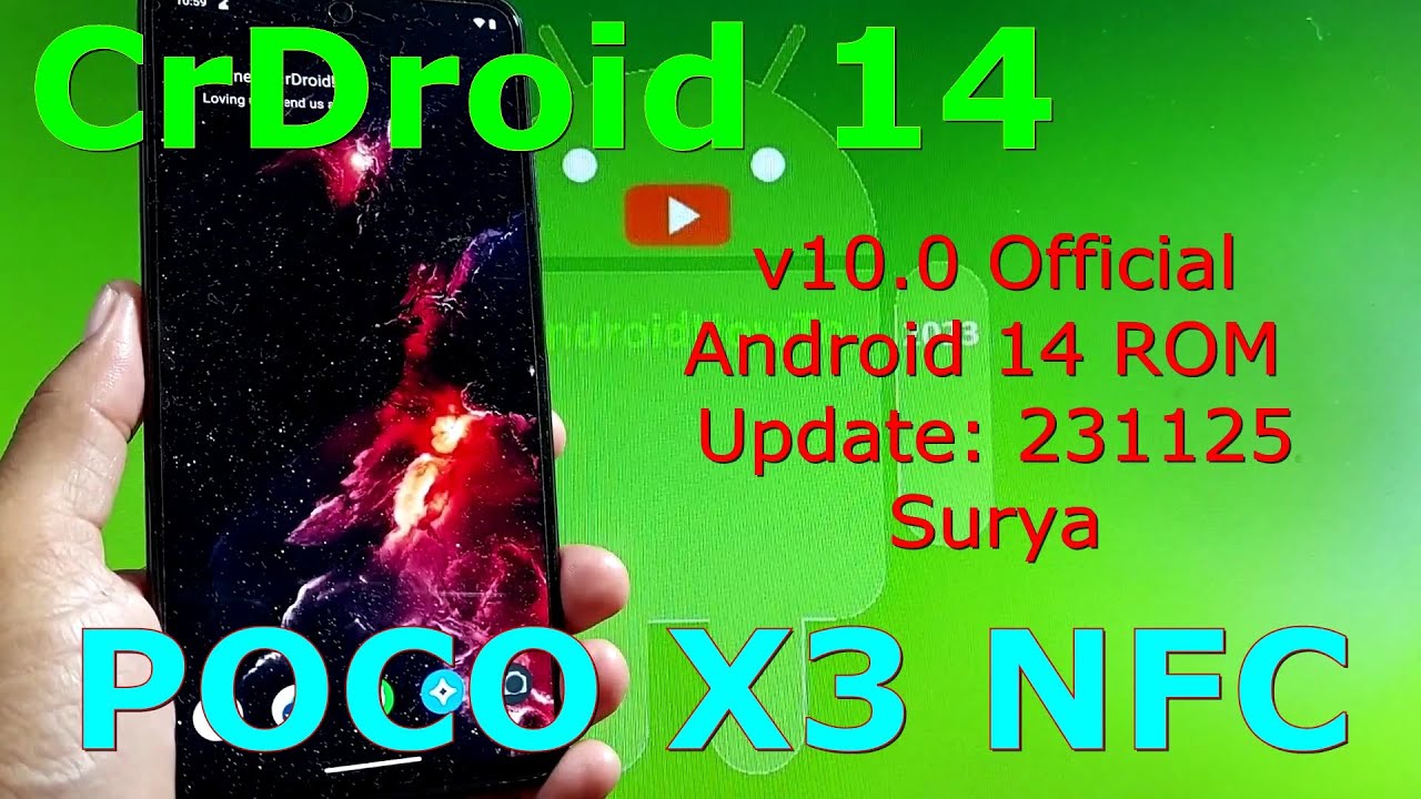 CrDroid v10.0 Official for Poco X3 Android 14 ROM Update: 231125 - YouTube