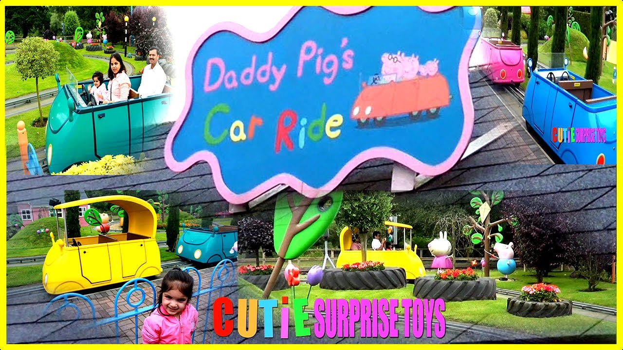 Driving Daddy Pig Car Ride, Peppa Pig World Park, Family Fun - YouTube
